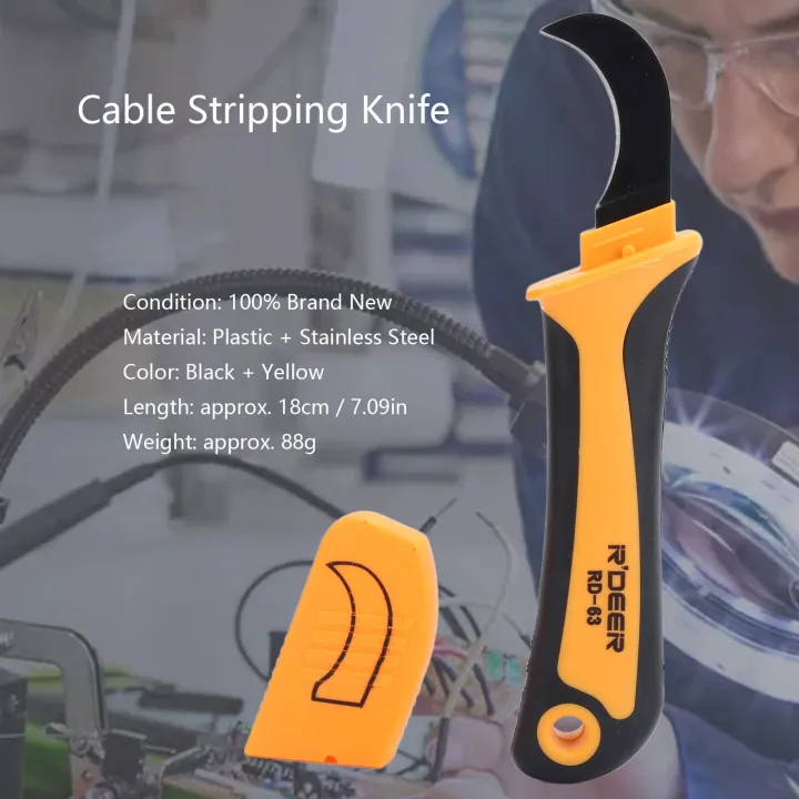 Stainless Steel Blade Insulation Handle Wire Stripping Cable Stripper ...
