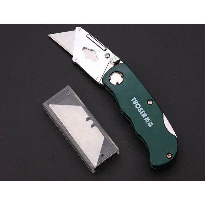 TUOSEN คัตเตอร์พับ พับ มีดพับอเนกประสงค์ มีดพับ มีด พกพา มีดตัดวอลล์เป ...