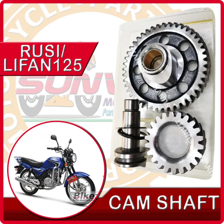 MOTORCYCLE CAMSHAFT WITH TIMING GEAR RUSI/LIFAN125/SKYGO | Lazada PH