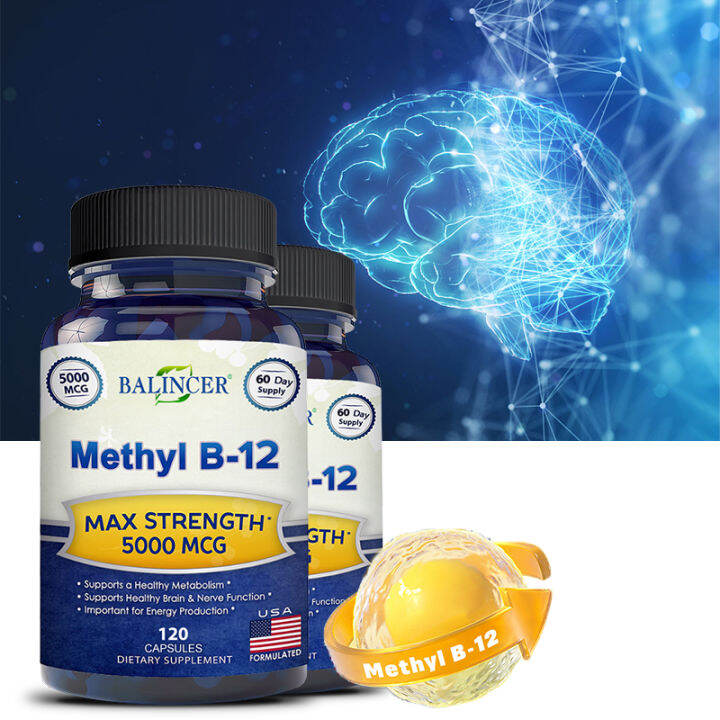 Vitamin B12, supports the brain system and nervous system, improves ...