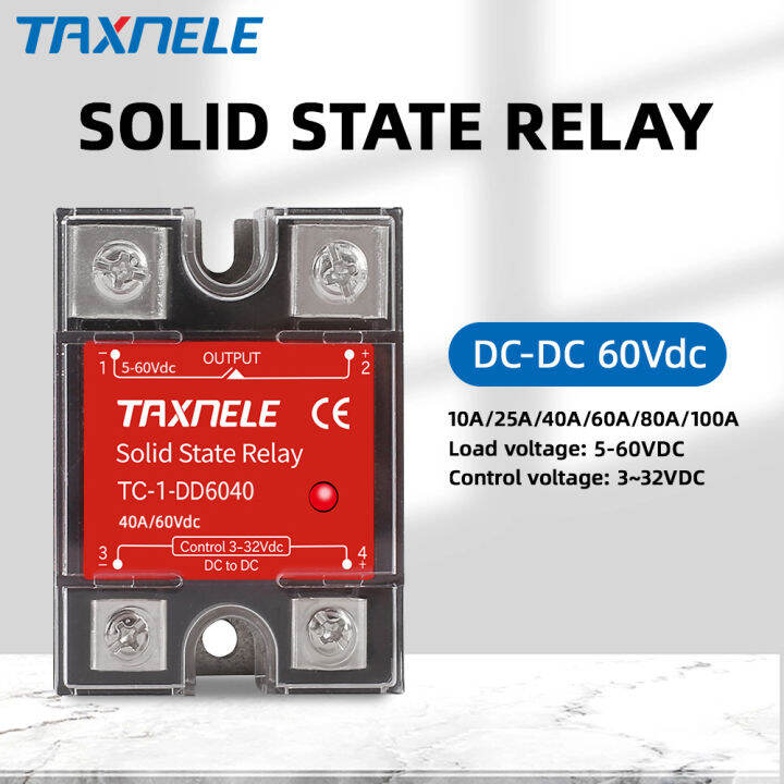 SSR-10DD 25DD SSR-DD 40DD SSR แผงระบายความร้อน DC แบบเฟสเดียว3-32VDC ...