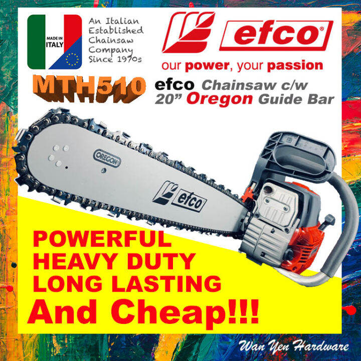 MTH510 Italy EFCO Chainsaw with 20" Oregon Guide Bar & Saw Chain Quality Like STIHL, Husqvana ...