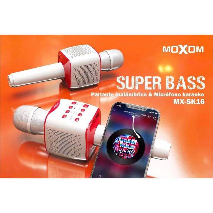 MOXOM MX-SK16 Hi-Fi Wireless Karaoke Microphone & Speaker | Lazada