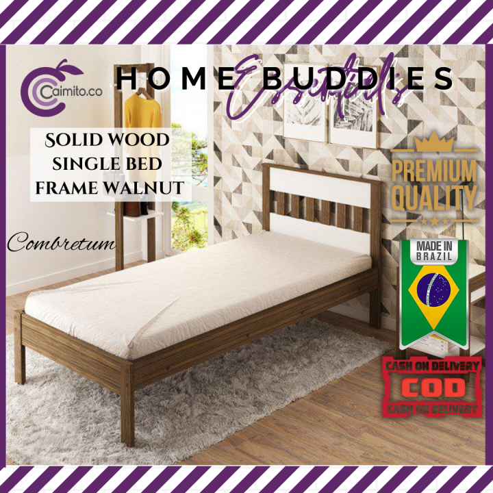 Caimito Furniture Combretum Walnut/White Durable Solid Wood Single Size ...