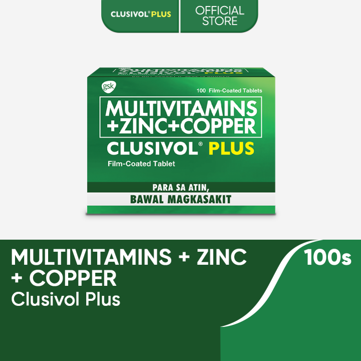 Clusivol Plus Multivitamins + Zinc + Copper 100s to Help Strengthen ...