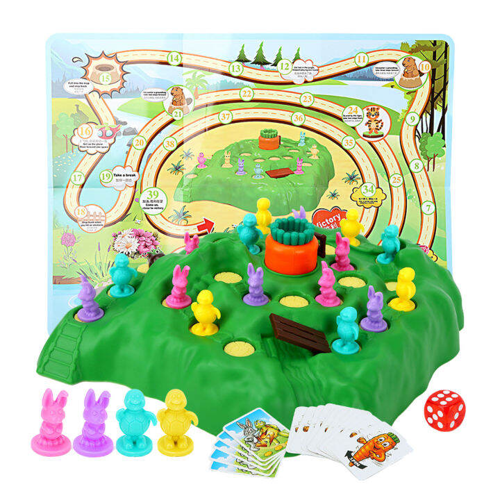 Tortoise Bunny Competitive Board Game Multiplayer Educational ...