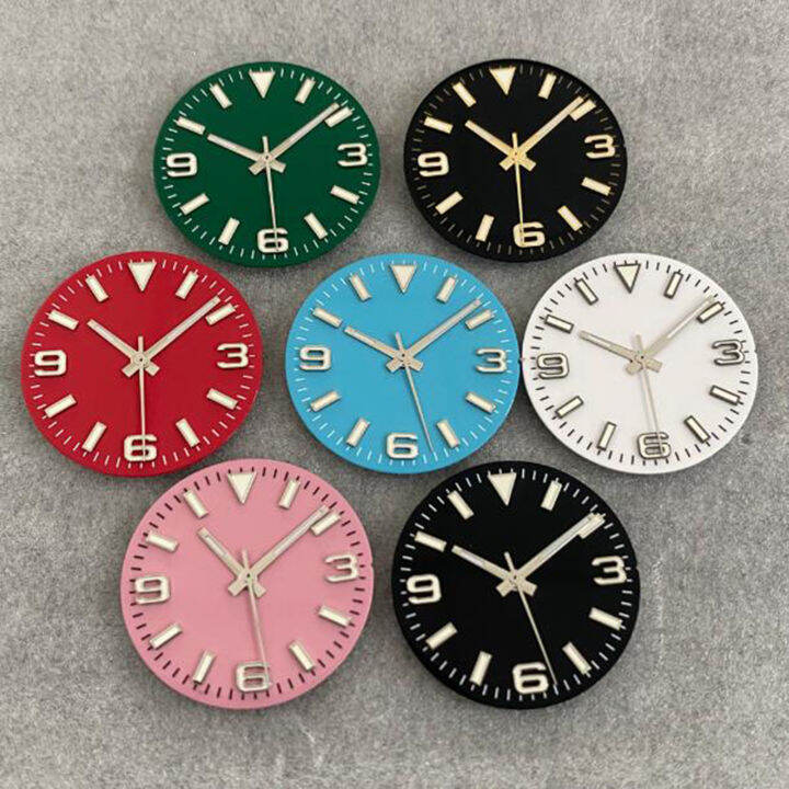 28.5mm Striped Nail Watch Dial+Watch Hand Log Strip Nails Green ...
