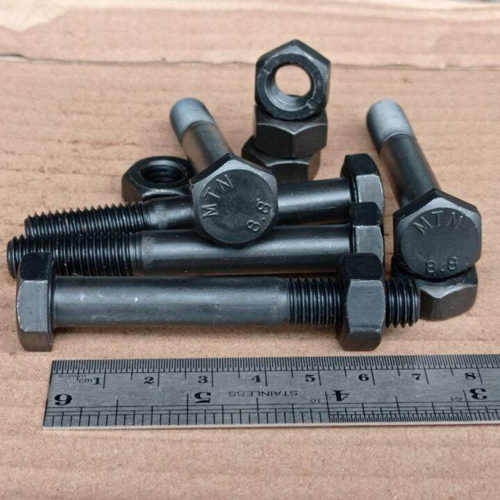 BAUT HEXAGON M10X70 / BAUT BAJA HTB 8.8 M10 X 70 / BAUT BAJA M10 X 70 HITAM / BAUT M10X70 BAJA ...