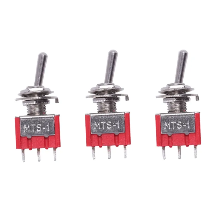 3X AC 250V/2A 120V/5A ON/ON 2 Position SPDT Mini Micro-Toggle Switch Red | Lazada.co.th