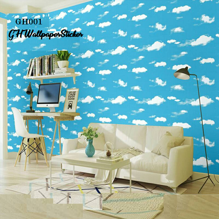 Wallpaper Sticker Wall Stiker 3D Wallpaper Dinding Kamar Tidur ...