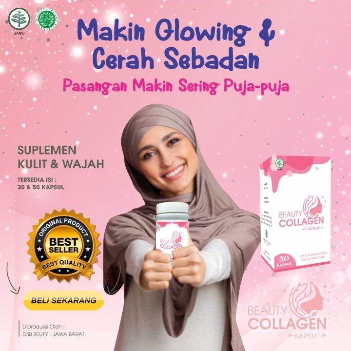 Suplemen Pemutih 50 Kapsul Beauty Collagen Nutrisi kecantikan Kulit ...