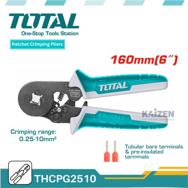 TOTAL THCPG2510 Ratchet Crimping Pliers 160mm (6") | Lazada