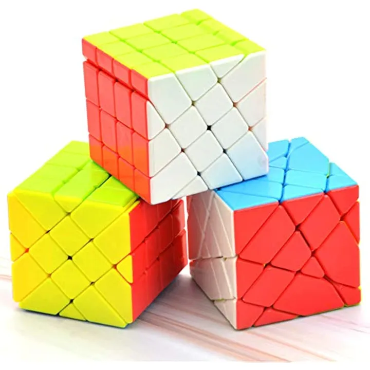 4x4x4 Speed Cube Set, Magic Cube Bundle of 4x4 Windmill Cube Fisher ...