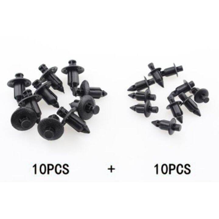 20 Pcs/Set Car Rivet Clips Push-in Fairing Shields Fender Bumper ...