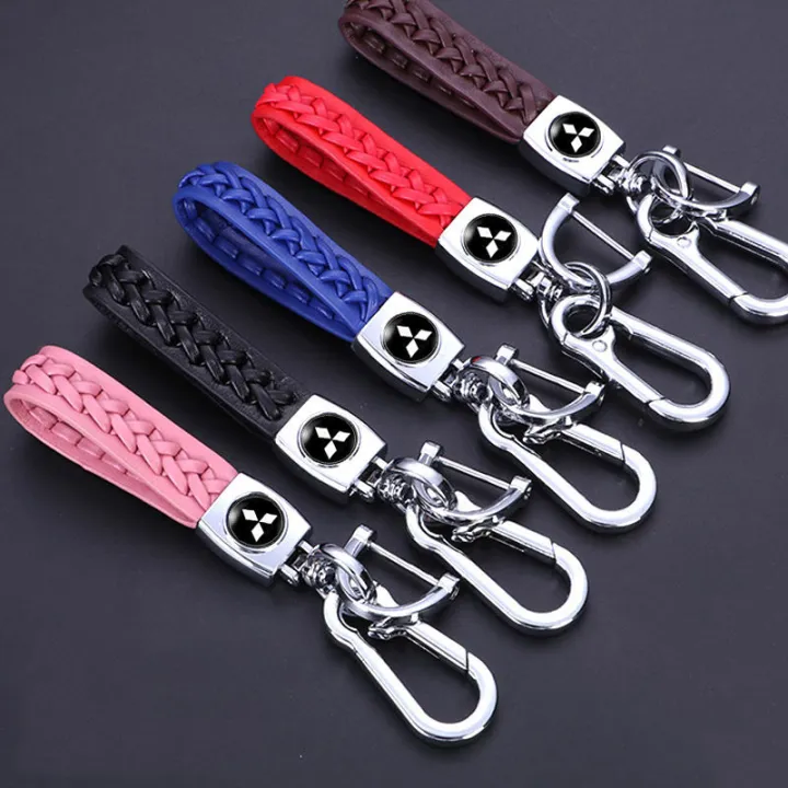 1Piece Car Key chain Holder Metal Braided Rope Auto Key Ring Pendant ...