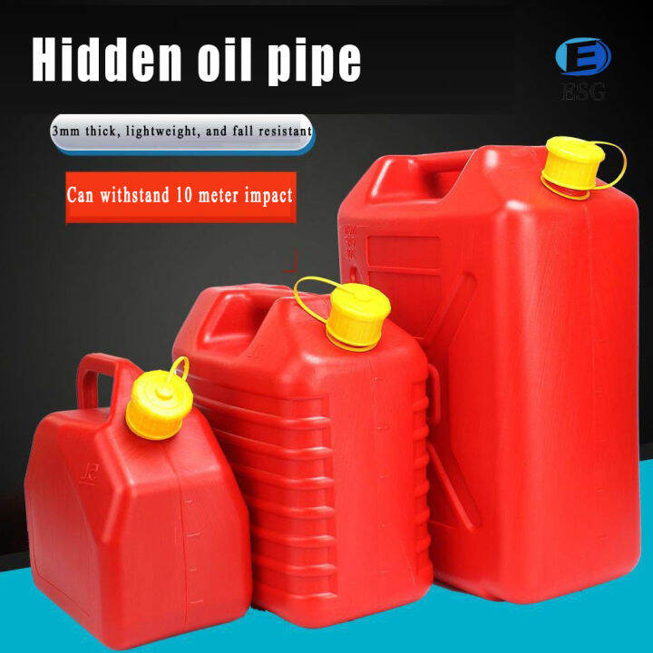 5/10/20L Plastic oil drum, Spill Proof Fuel Container , Red | Lazada PH