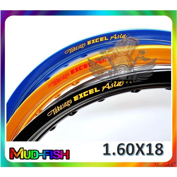 RK TAKASAGO EXCEL ASIA ALLOY RIM 160 X 18 (1.60 x 18) SEBIJI (1PC) | Lazada