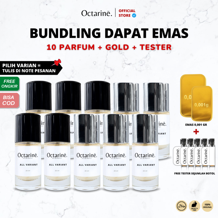 [ Paket Usaha ] Promo Beli 10 Botol Parfum 20ml Gratis Emas Bebas Pilih Variant - by Octarine ...