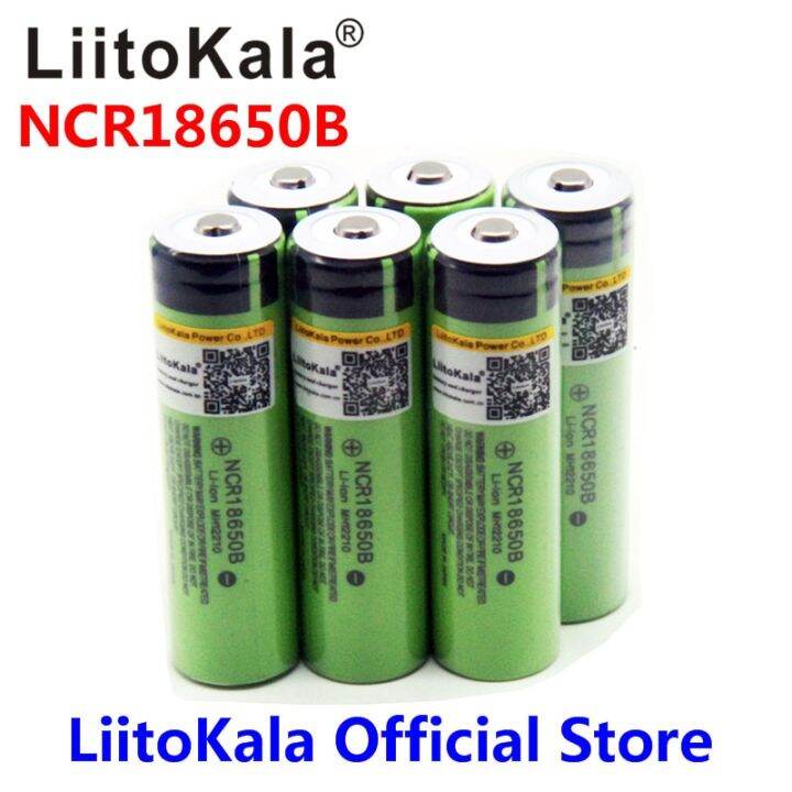 ขายดี6ชิ้นต้นฉบับ3.7V NCR 18650B 3400 3400MAh ชาร์จได้สำหรับแบตสำรอง/ไฟ ...