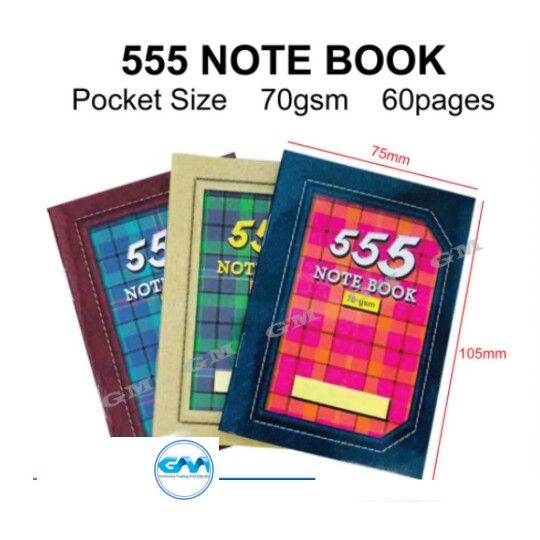 555 NOTEBOOK | BUKU NOTA 555 | Captain 555 Note Book 70g | POCKET ...