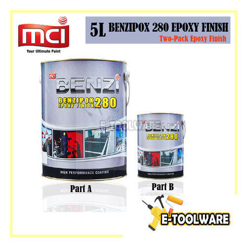 5L MCI Paint BENZIPOX 280 Epoxy Finish Two Pack Epoxy Finish Cat Lantai ...