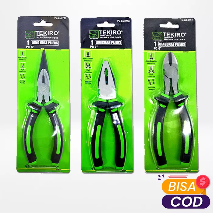 Tang Tekiro Set 3 pcs Tang Kombinasi Tang Lancip Tang Potong TEKIRO ...