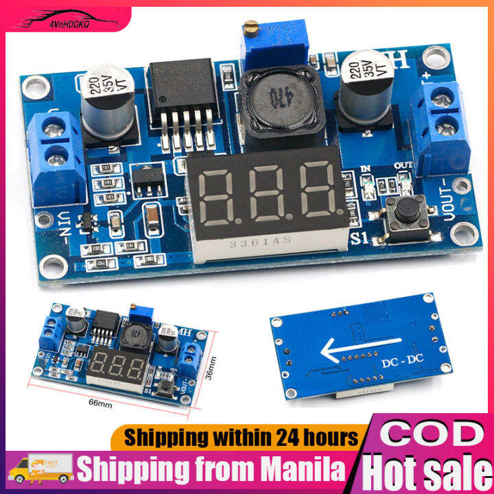 【24 hours delivery】 LM2596 DC-DC Adjustable Step-down Module With Digital Display Voltmeter ...
