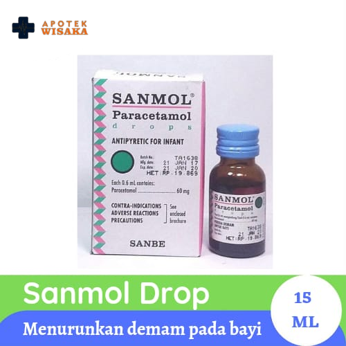 Sanmol Drops 15 ml - Pereda nyeri dan demam anak | Lazada Indonesia