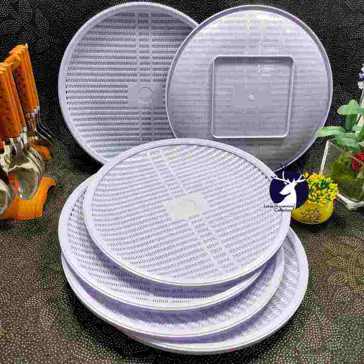 10” PLASTIC PARTY PLATE / COLORED BILAO STYLE FIESTA PLATE / RATTAN ...