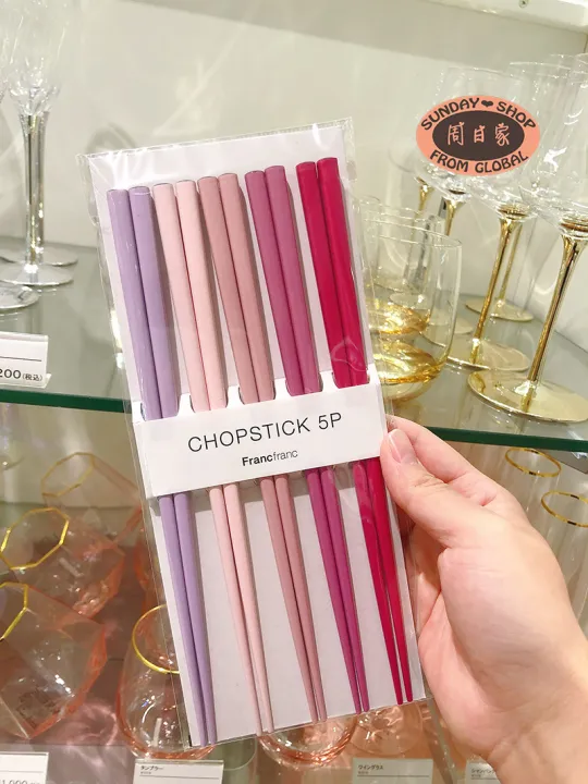 Japan's niche luxury Francfranc natural wooden chopsticks set candy ...