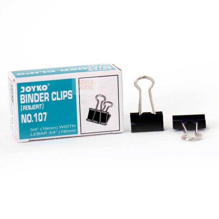 Binder Clips No 107 joyko / Clip Hitam Penjepit No.107 / Klip Jepit ...