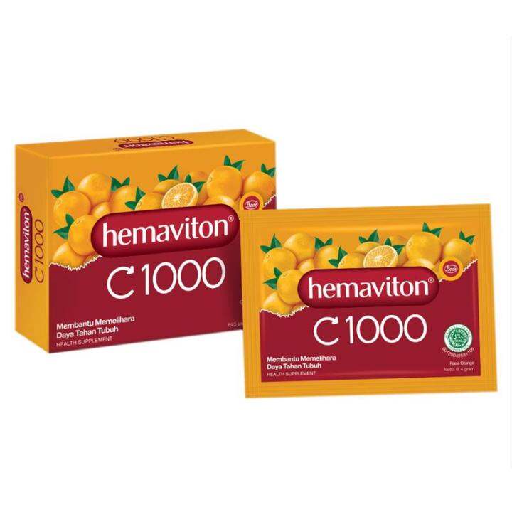 HEMAVITON C1000 SERBUK EFFERVESCENT RASA ORANGE (1 DUS ISI 5 SACHET ...