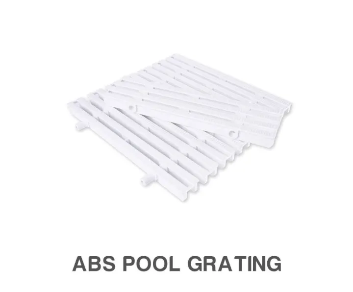 Swimming Pool ABS Flush Deck Grating 1SQFT (301mm) White - 2 Pin | Lazada