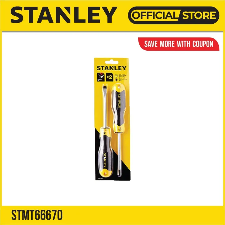 Stanley STMT66670 (65-200-2) Cushion Grip 2 Screwdriver Set 2pcs | Lazada