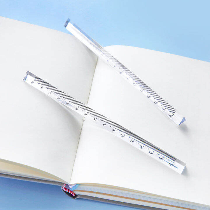 15cm Transparent Plastic Rhombus Three-Dimensional Ruler Student ...