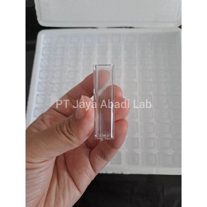 kuvet spektrofotometer plastik 4.5 ml isi 100 Cuvette spectrophotomete ...