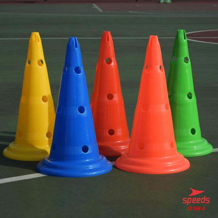 Cone 50cm SPEEDS Kerucut Trafic Lubang bola kaki training futsal Tiang ...