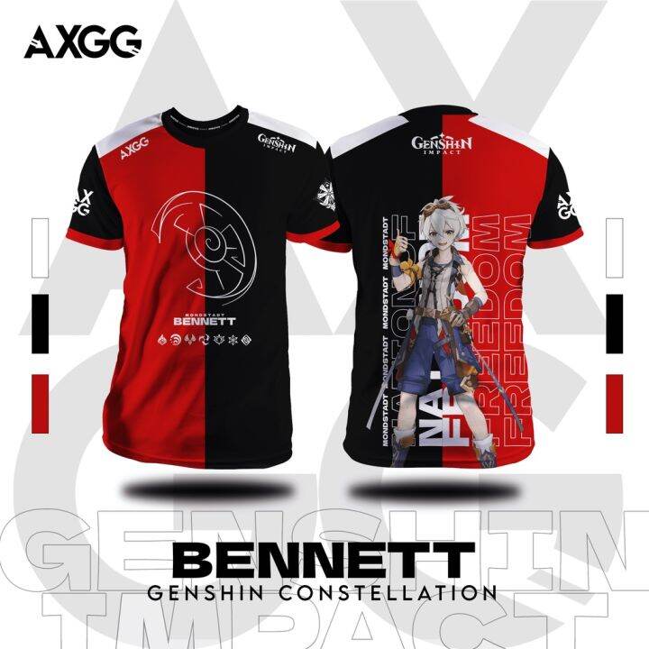 2022 AXGG " Genshin Impact Constellation - Bennett " Gaming Shirt ...