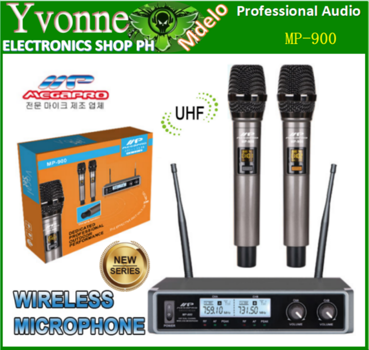 The MEGAPRO MP-900 Wireless Microphone Rechargeable Karaoke MP900 New Upgrade Wireless ...
