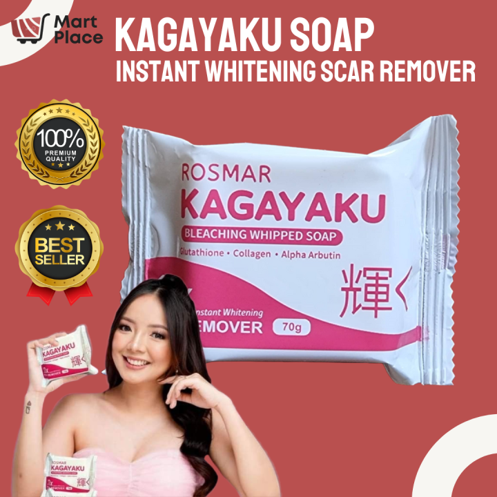 ORIGINAL Kagayaku Soap ROS MAR Bleaching Whipped Soap 70g SPF60 By ROSMAR Face & Body 10x ...
