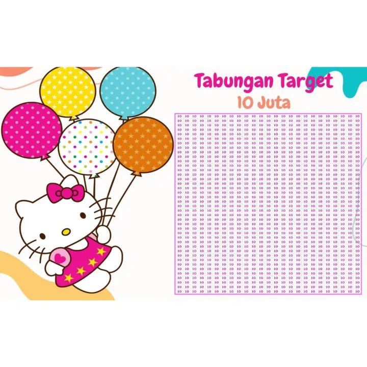 stiker celengan target 10 juta 10k karakter viral anak dan dewasa bisa ...