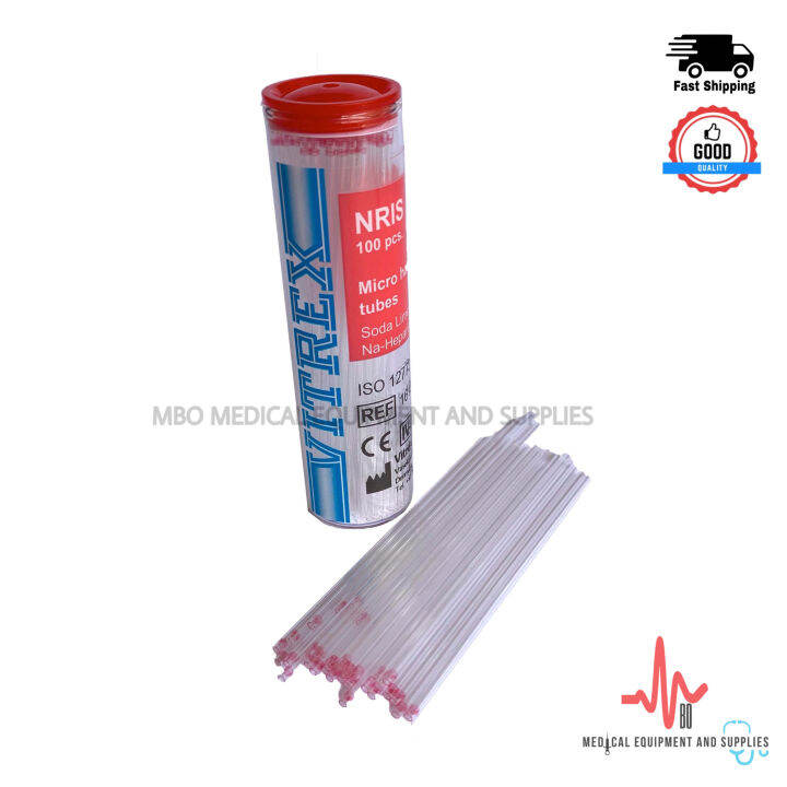 Vitrex Micro Hematocrit Tubes - Red Top (100pcs/vial) | Lazada PH