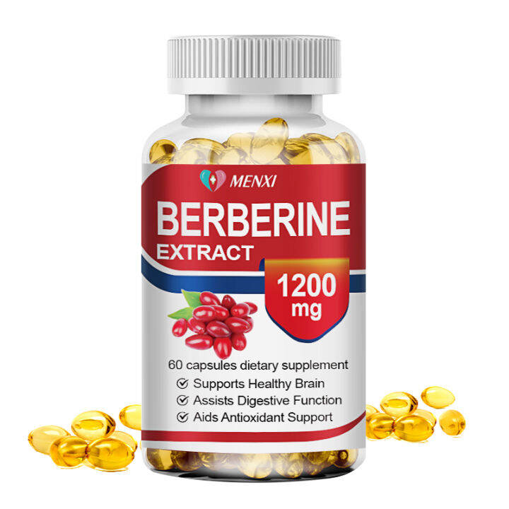 Premium Berberine HCL Extract 1200mg, Healthy Cholesterol, Anti ...
