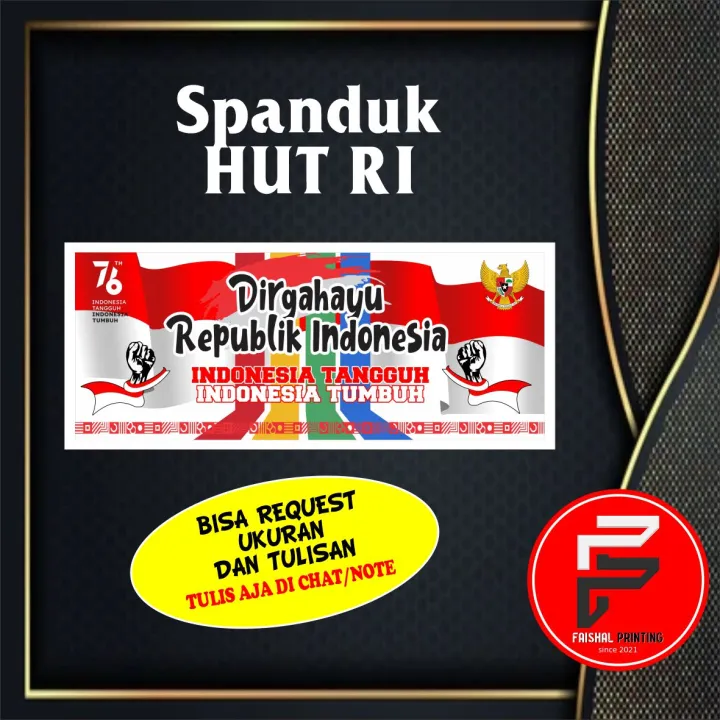 Spanduk Proklamasi RI / Spanduk HUT RI / Banner Hari Kemerdekaan RI ...