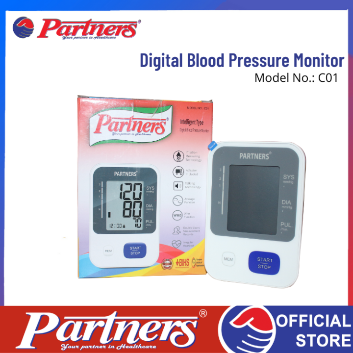 Partners Digital Blood Pressure Monitor Model No.: C01 (Talking ...