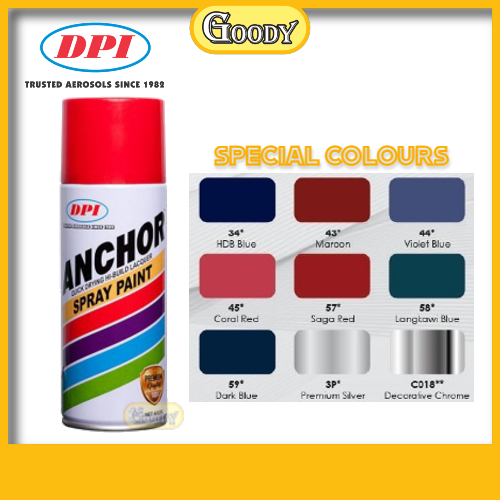 ANCHOR Special Colours Spray Paint 400ml [34/43/44/45/57/58/59] 喷漆 | Lazada