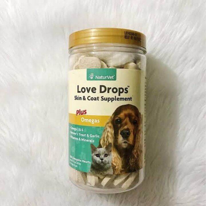 NATURVET LOVE DROPS FOR DOGS AND CATS 200 CHEWABLE HEARTS | Lazada PH