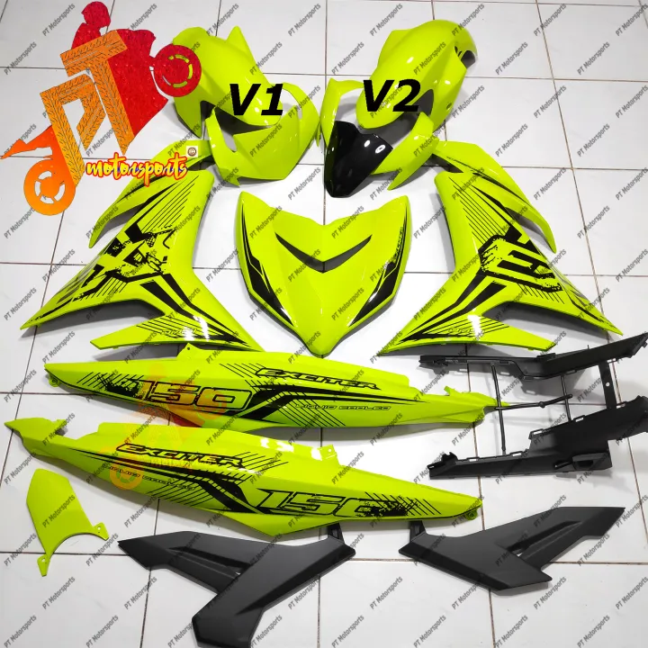 Yamaha Y15 Cover Set Fluorescent Green Transparent Exciter Ex Thai ...