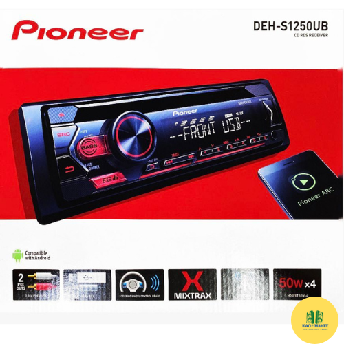 PIONEER เครื่องเล่นติดรถยนต์ 1 DIN DEH-S1250UB | Lazada.co.th