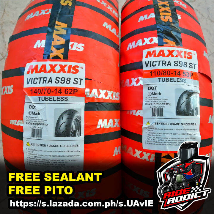 Maxxis Tire fo AEROX (14 Inches Rim) VICTRA S98 ST Tubeless Tire | Lazada PH